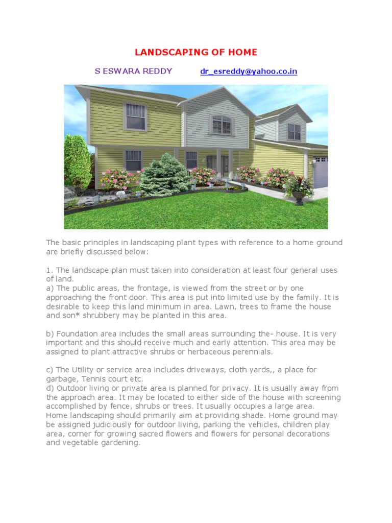 Landscaping of Home | PDF | Trees | Plants