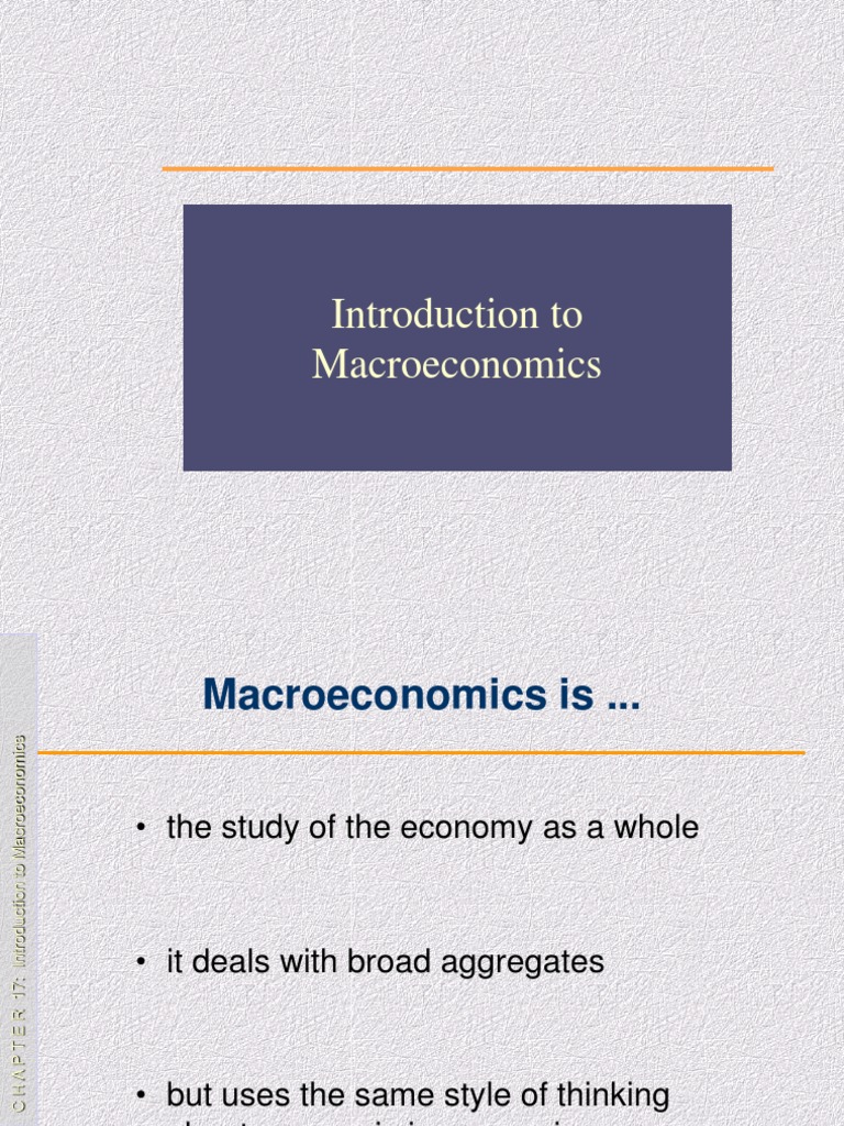 Introduction To Macroeconomics | PDF | Macroeconomics | Inflation