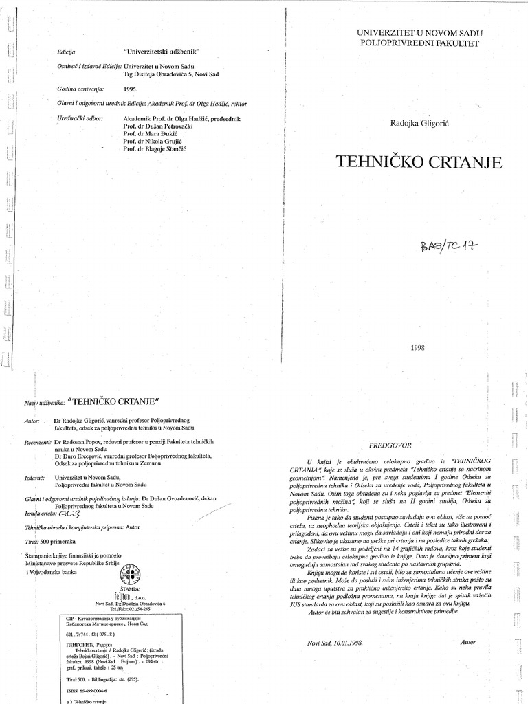 Tehnicko Crtanje Radojka Gligoric | PDF