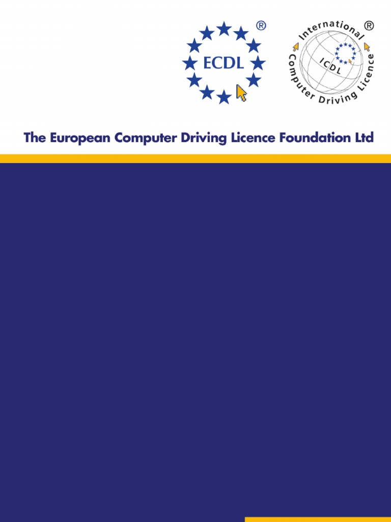 Ecdl V4.0 | PDF | Spreadsheet | Computer File
