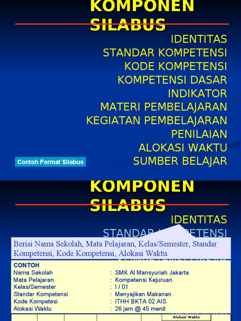 Contoh Silabus KTSP | PDF