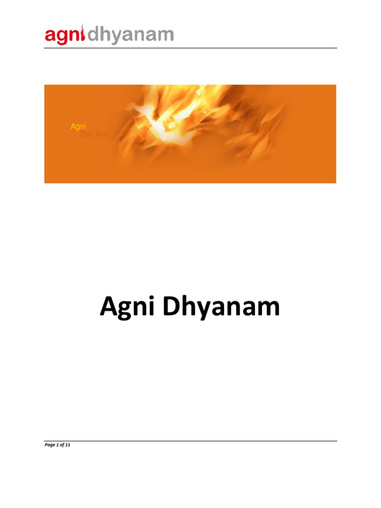 Agni Dhyana With Chakras | PDF | Chakra | Spirituality