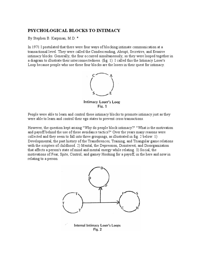 Intimacy Blocks | PDF | Intimate Relationships | Metaphysics Of Mind