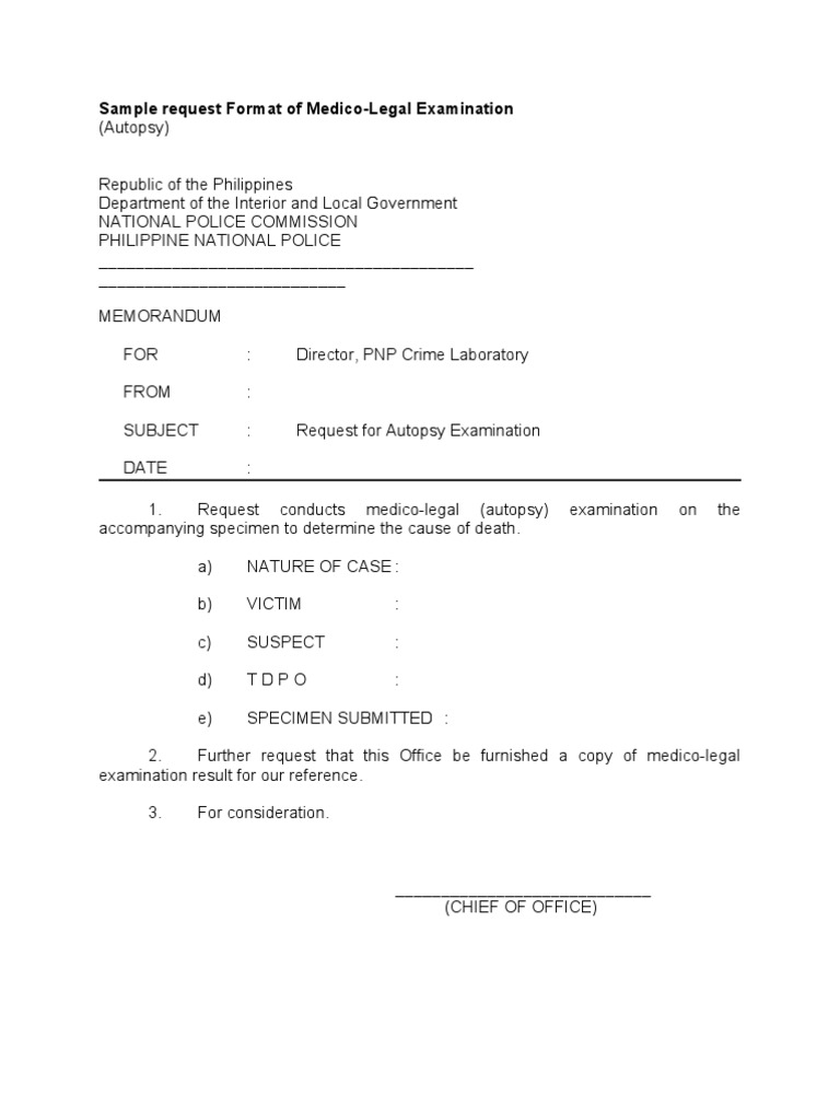 Forensic Request Formats | PDF | Fingerprint | Autopsy