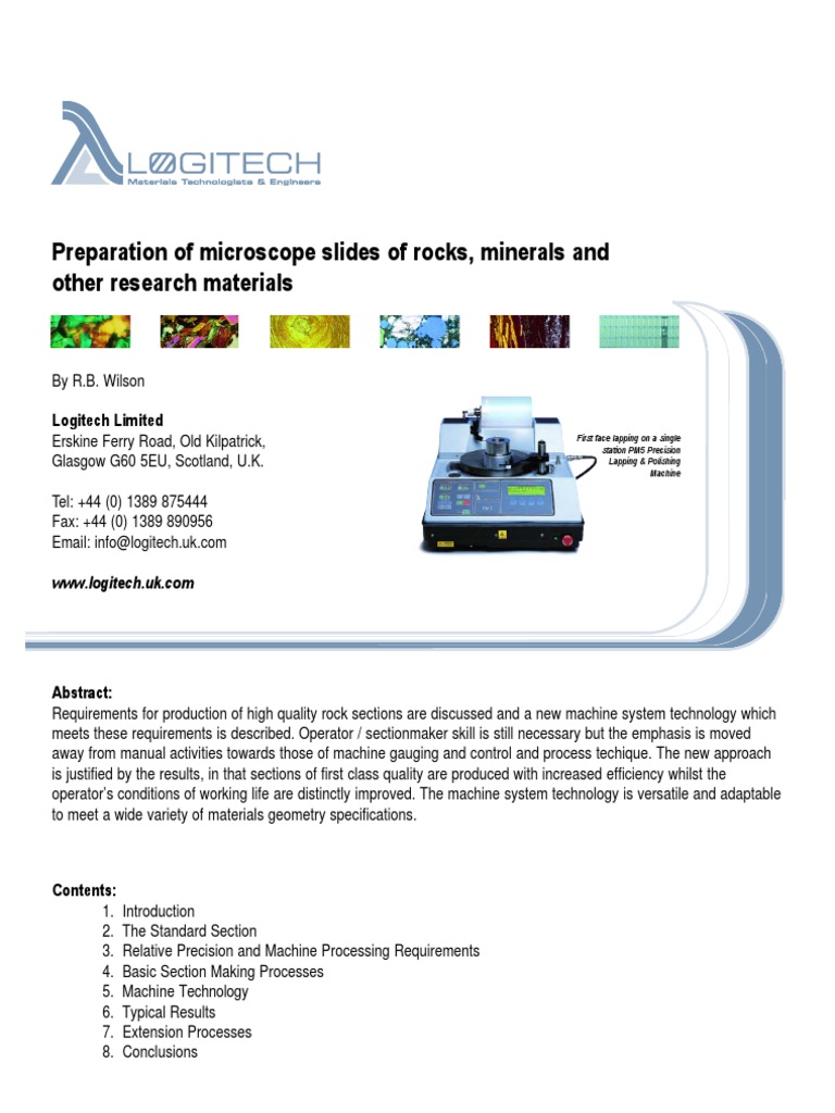 Logitech Thin Section Preparation | Download Free PDF | Abrasive | Microscopy