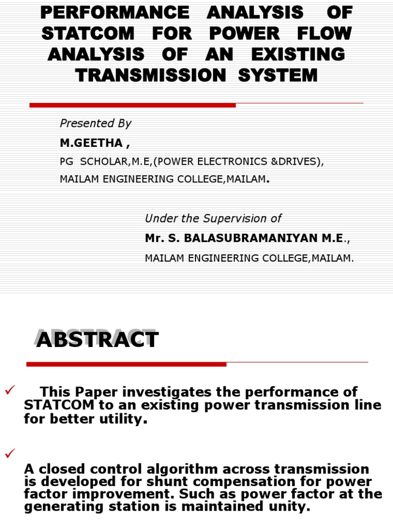 STATCOM Performance in Power Systems | PDF | Ac Power | Electric Power ...