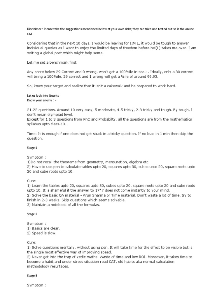 Handling Cat Prep by Arun Sharma How To Prepare For Quantitative ...