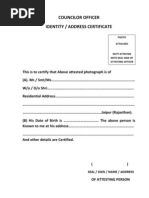 Identification Certificate Template | PDF