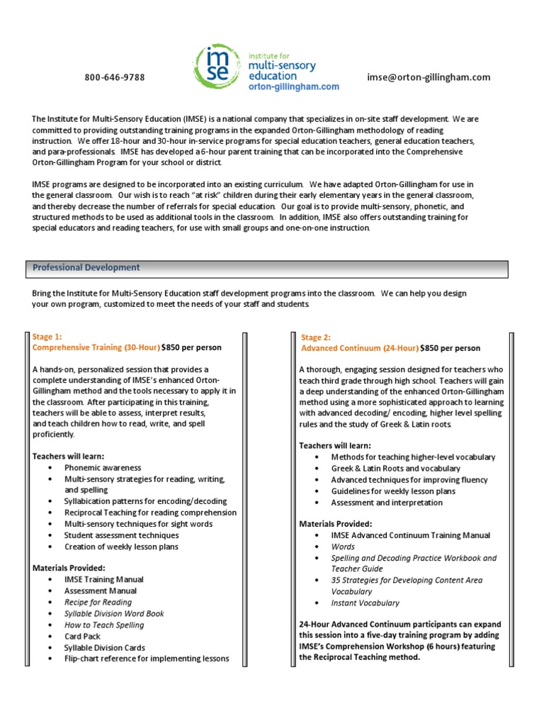 Og Training | PDF | Reading Comprehension | Teachers