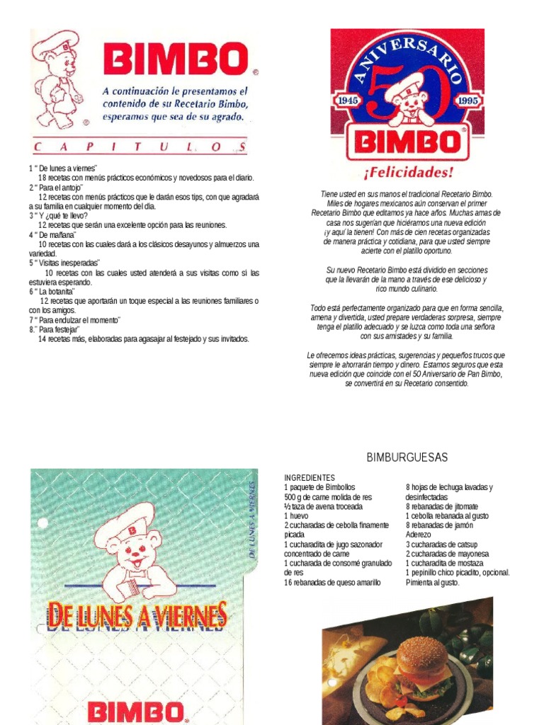 Bimbo 1 | PDF | Panes | Queso