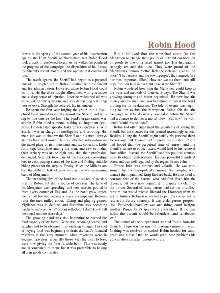 Case Robin Hood | PDF | Robin Hood | Taxes