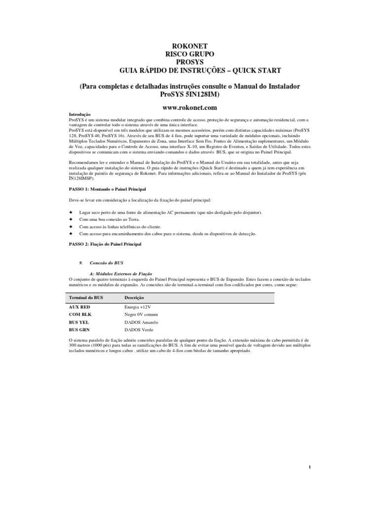 Guia Rapido de Programacao Prosys 09791 | PDF | Interface de usuário | Teclado de computador