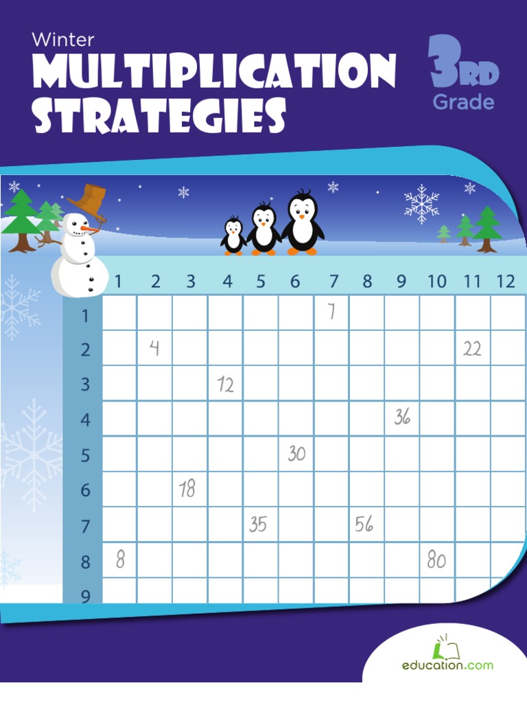 Winter Multiplication Strategies Workbook | PDF | Multiplication ...