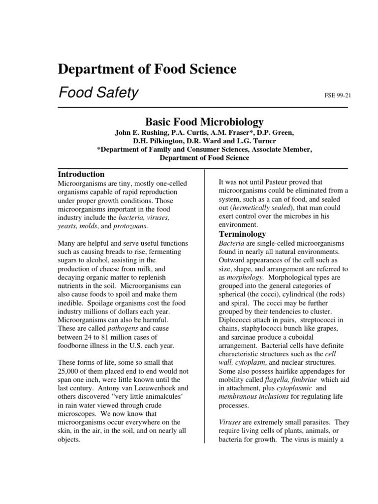 Understanding Food Microbiology Basics | PDF | Science & Mathematics