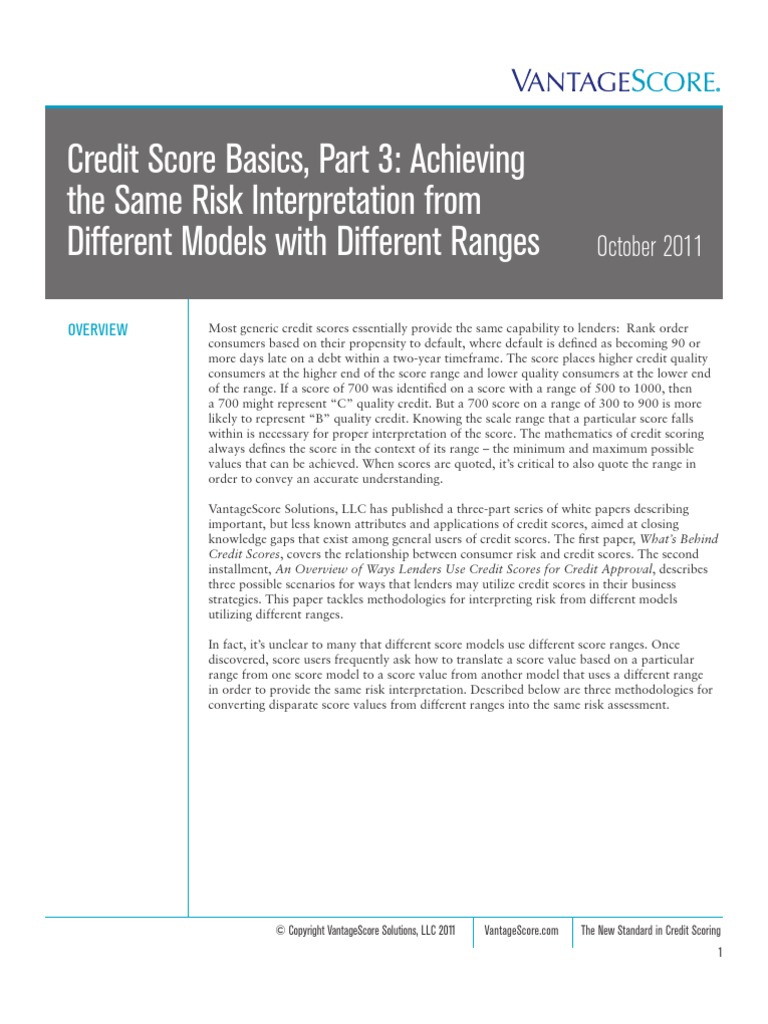 Credit Score Basics, Part 3 | PDF | Credit Score | Percentile