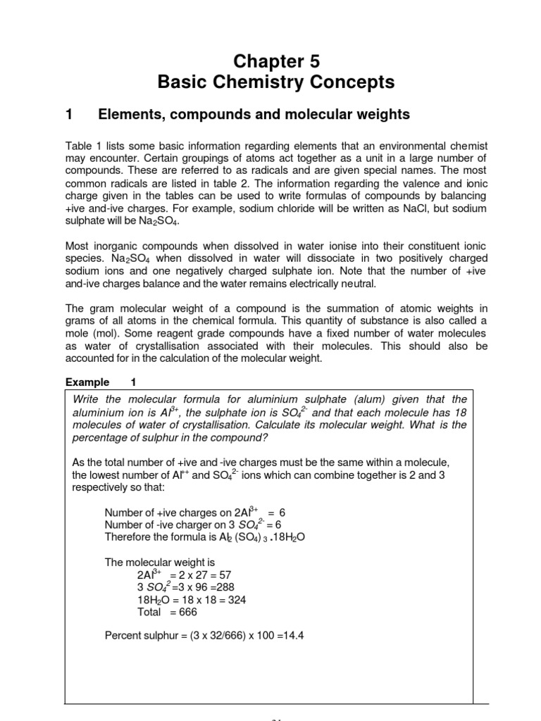 Basic Chemistry Concepts Explained | PDF