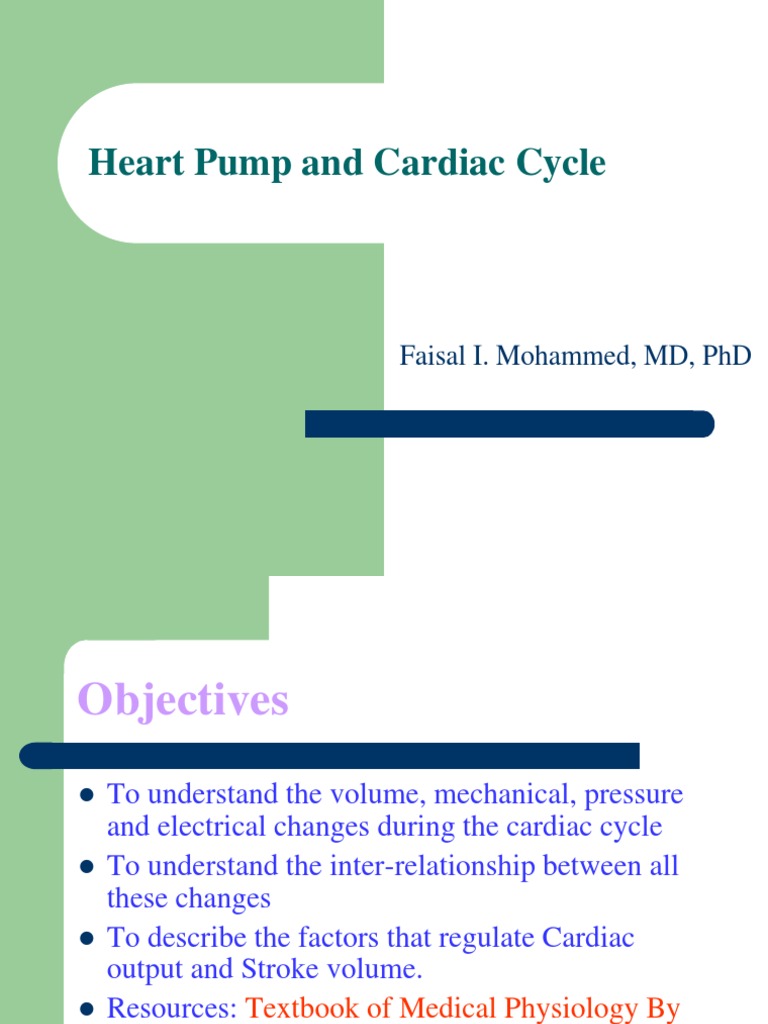 Heart Pump and Cardiac Cycle: Faisal I. Mohammed, MD, PHD | PDF ...
