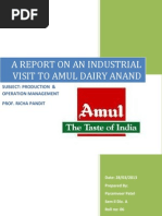 Productions and Operations Management in AMUL | PDF | Milk | Dairy