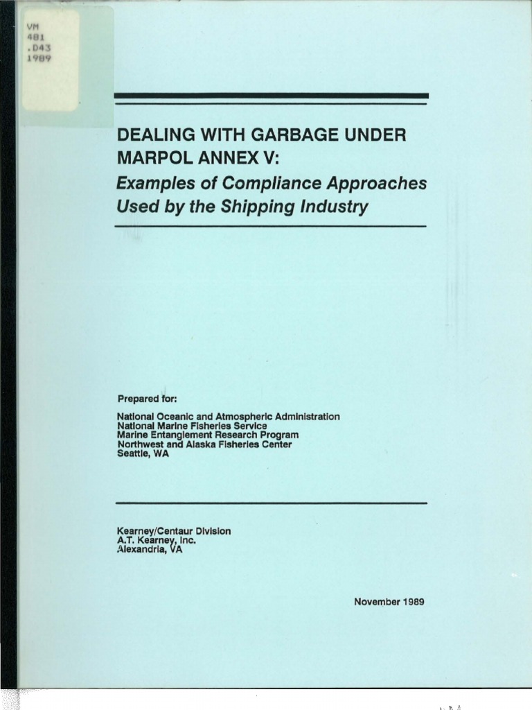 Dealing With Garbage Under MARPOL Annex V | PDF | Municipal Solid Waste ...