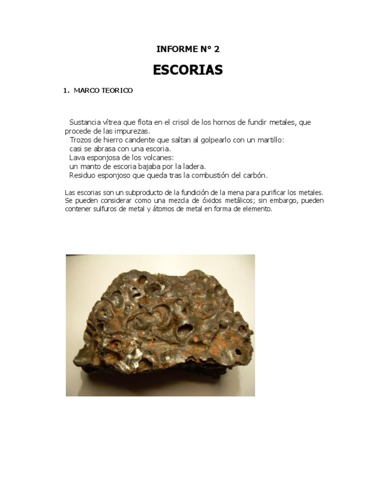 Escorias en la Fundición de Metales | PDF | Fundición | Procesos ...