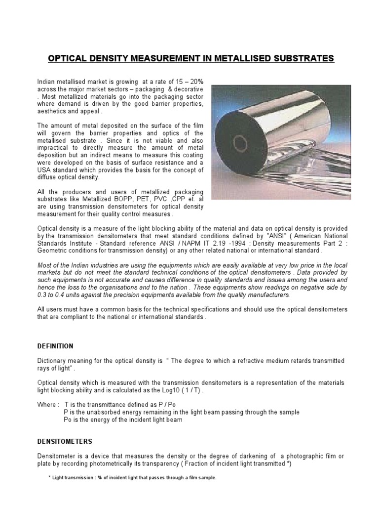 Optical Density | Absorbance | Optics