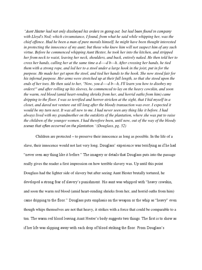 Frederick Douglass Rhetorical Quote Analysis | PDF | Frederick Douglass ...