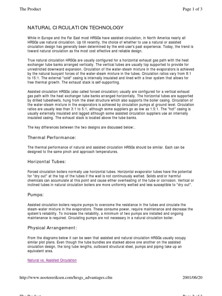Nooter Eriksen HRSG Advantages | PDF | Boiler | Energy Conversion