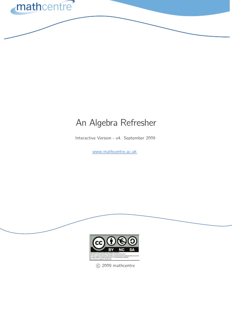 An Algebra Refresher | PDF