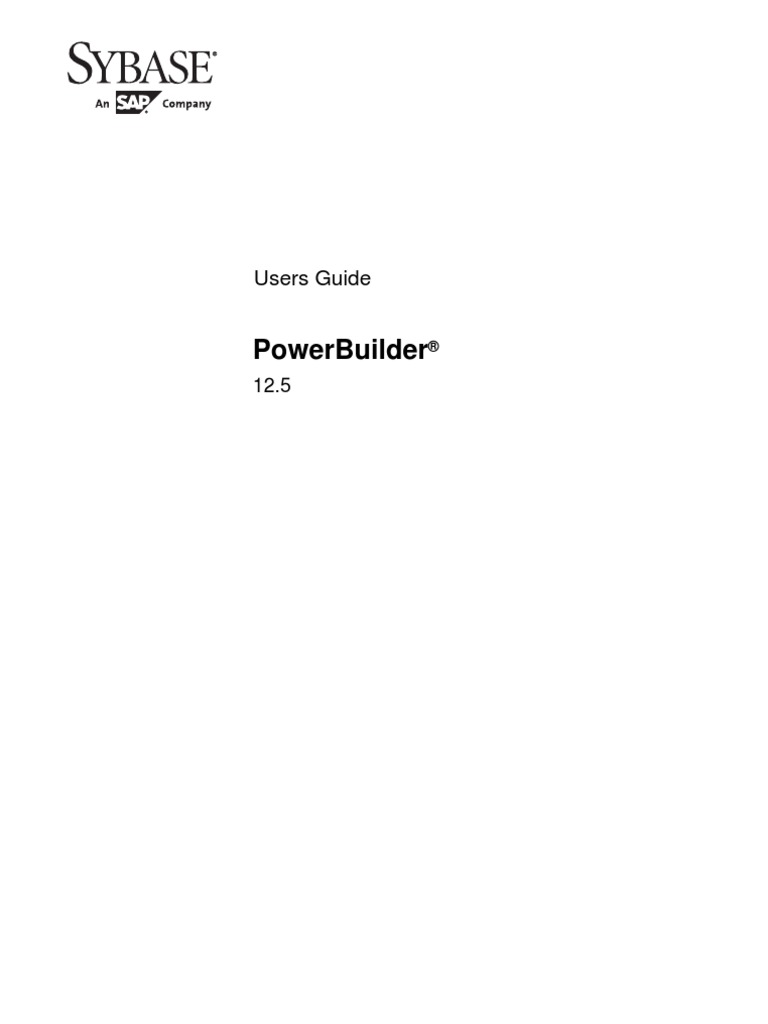 Power Builder 12.5 Userguide | PDF | Menu (Computing) | Databases