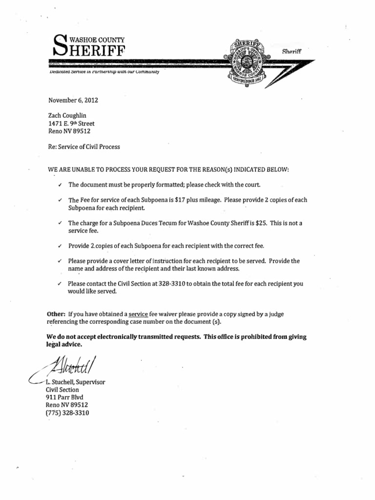 11 6 12 SCR 110 1048 374 1708 Wcso Just Stuchell Letter of 11 6 12 0204 ...