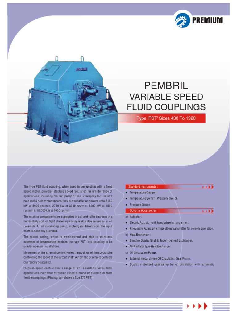 Fluid Coupling (Scoop Type) PST - Rating - Selection | PDF | Engines ...