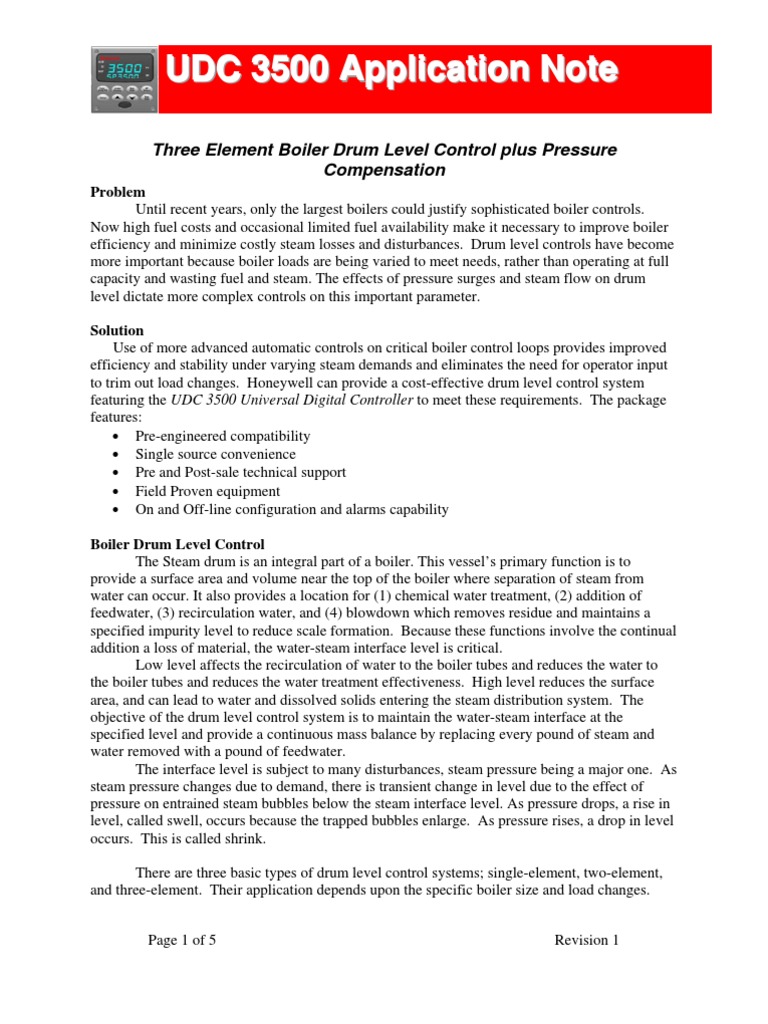 3 Element Control | PDF | Boiler | Control System