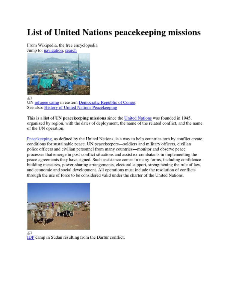 United Nations and Conflicts | PDF | Peacekeeping | United Nations