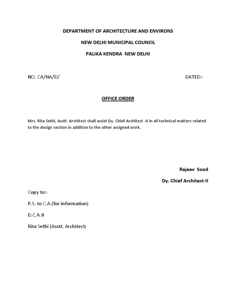 Office Order | PDF | Technology & Engineering