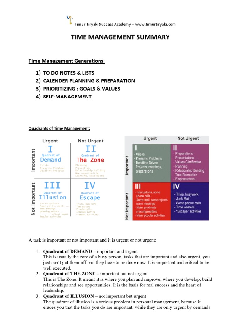 Time Management | PDF