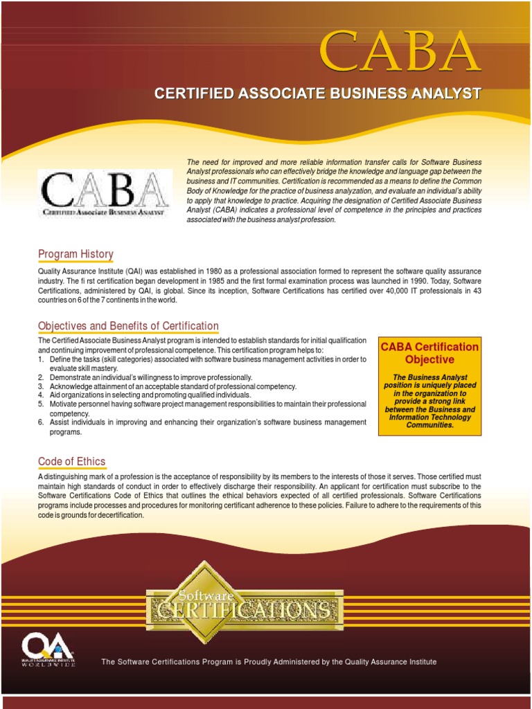 Caba | PDF | Certification | Professional Certification