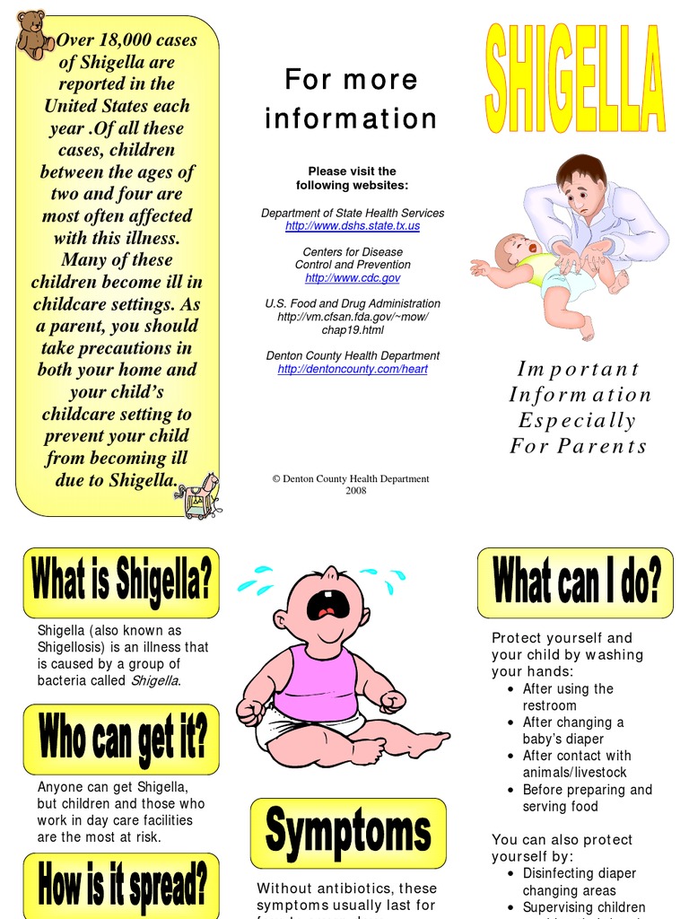 Shigella Brochure For Parents and Child Care | PDF | Immunology ...
