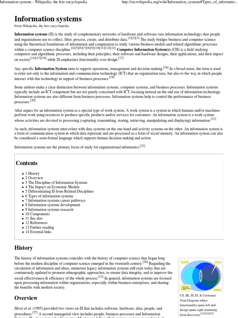 Information Systems | PDF | Information System | Computing