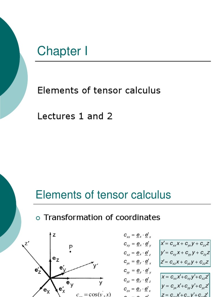 EMSD CH 1'2.tensor Calc | PDF | Eigenvalues And Eigenvectors ...