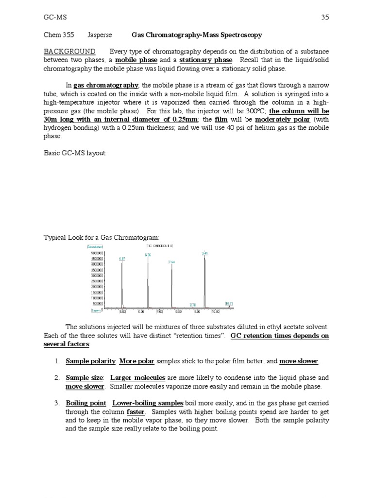 GC MS | PDF | Mass Spectrometry | Gas Chromatography