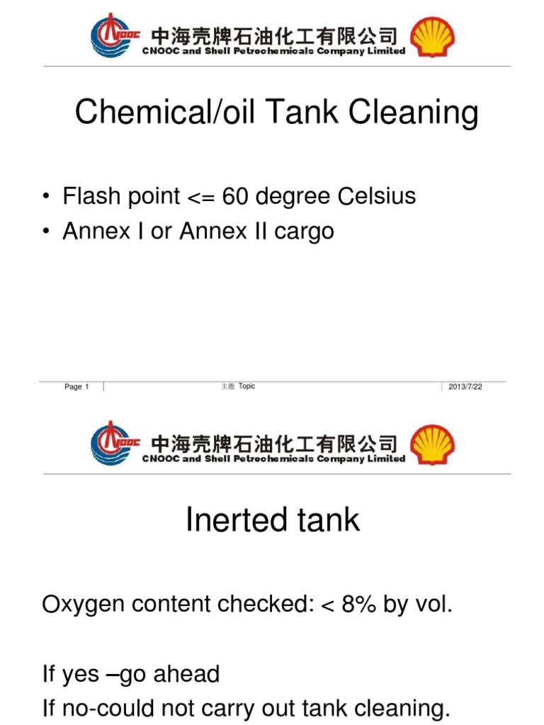 Tank Cleaning Guide For Oil and Chemical Tanker | PDF | Oil Tanker | Oxygen