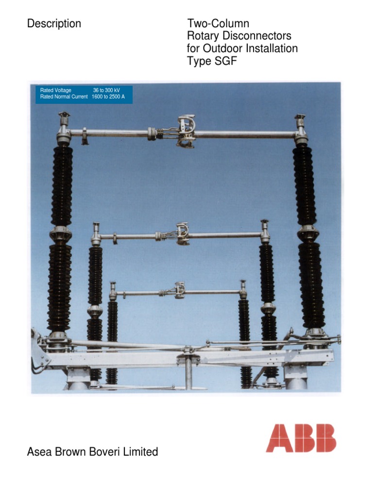 Two-Column Rotary Disconnectors Outdoor Installation | PDF | Insulator ...