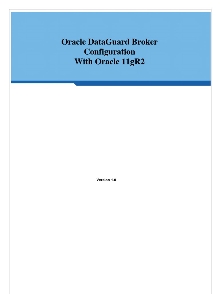 Oracle 11G Dataguard Configuration | PDF | Oracle Database | Port (Computer Networking)