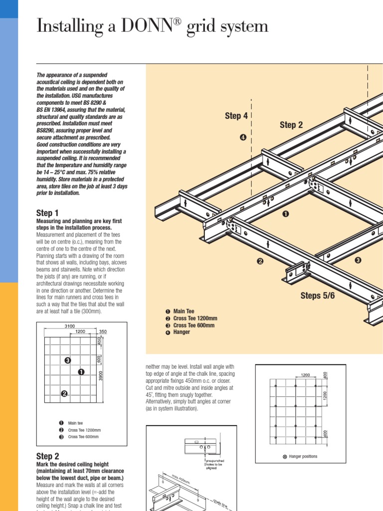 Installing a DONN Grid System | Wall | Building Engineering | Free 30 ...