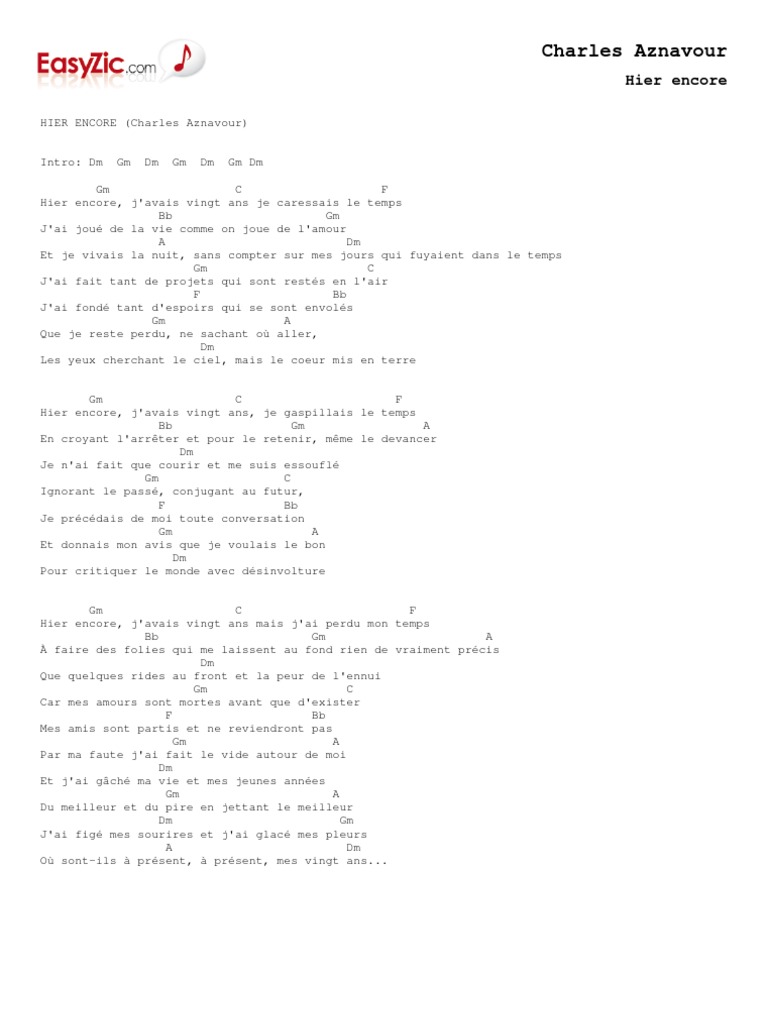 Hier Encore PDF | PDF