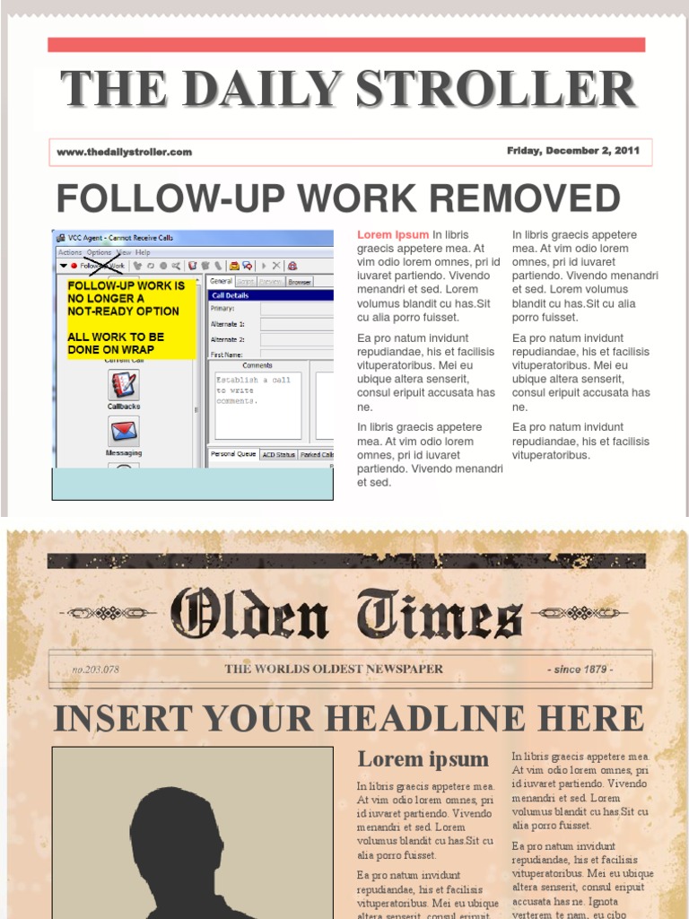 Newspaper Headlines Templates | PDF | Media Sharing | Information Age
