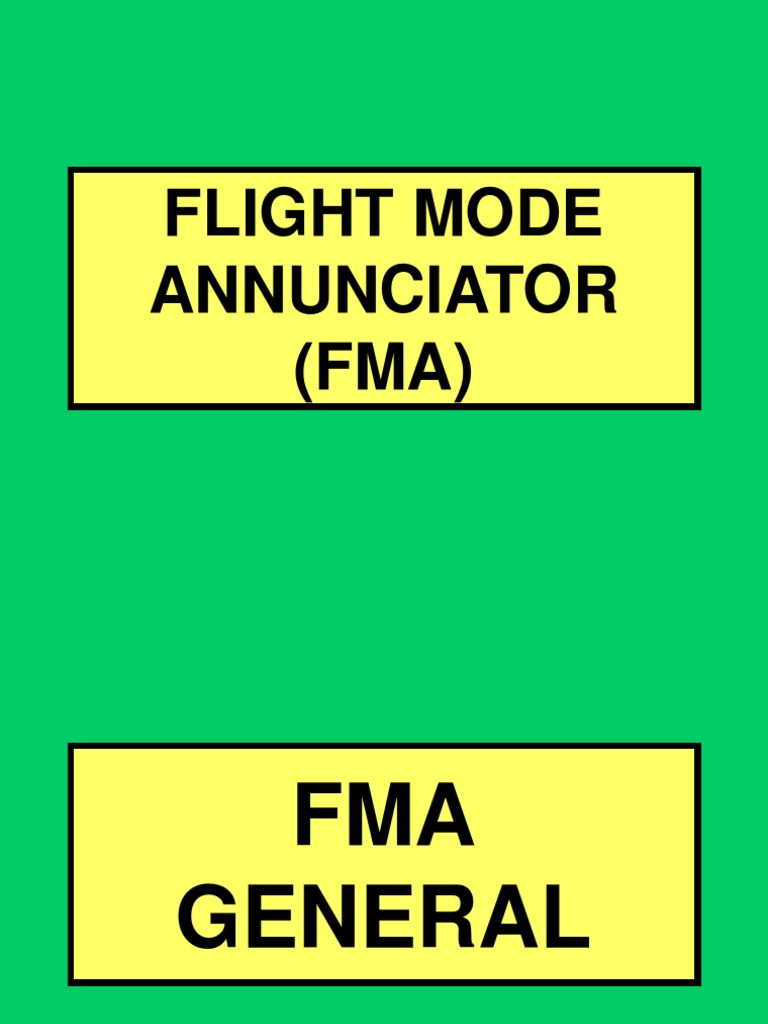 FMA Presentation - A320 | Thrust