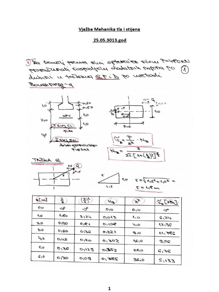 II Zadaci Mehanika Tla I Stijena | PDF