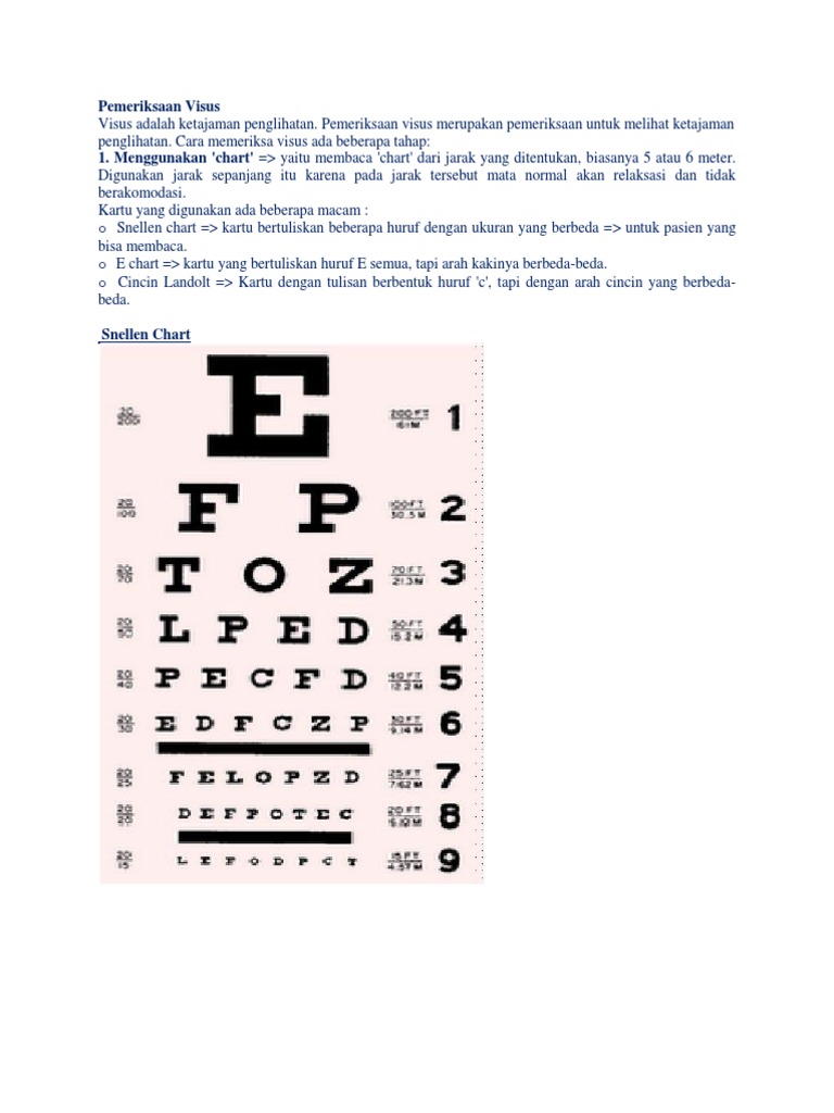 Pemeriksaan Visus | PDF