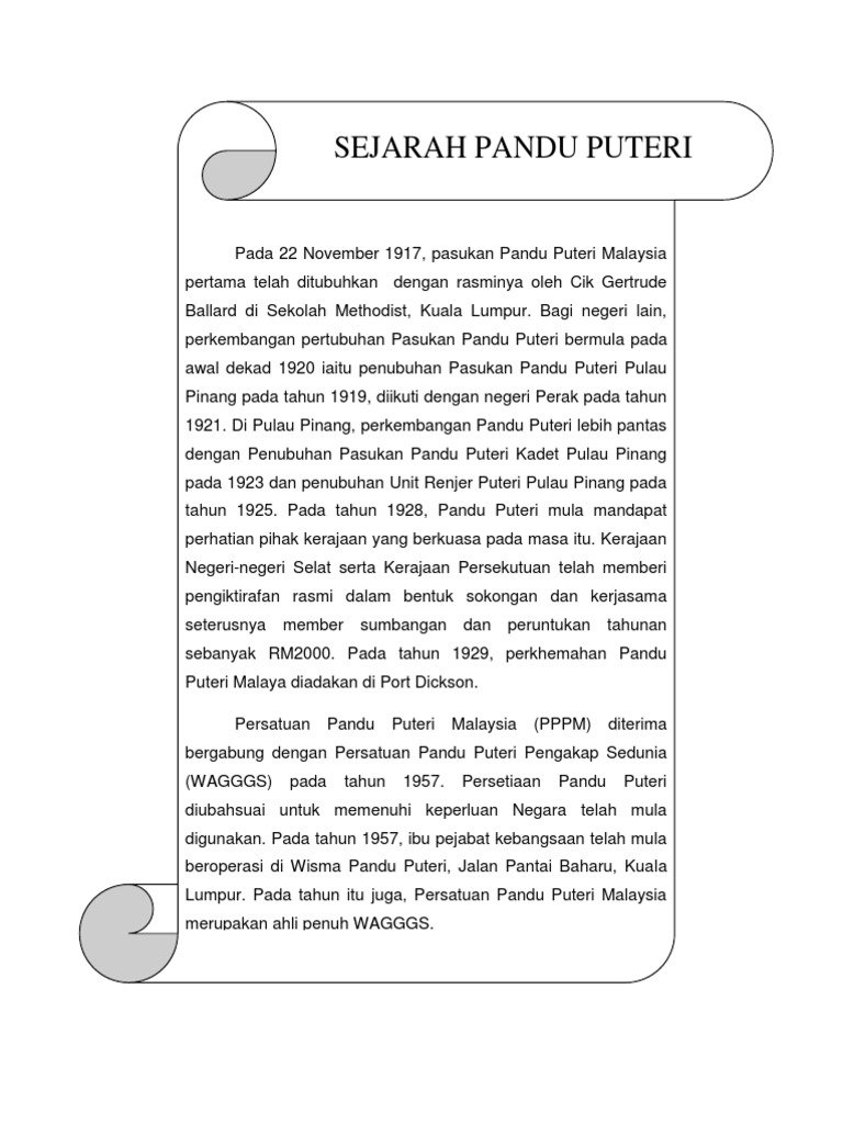 Sejarah Pandu Puteri Pdf